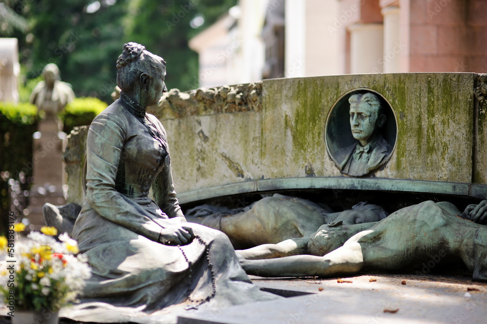 Impressive sculptures on the tombs and monuments of Cimitero ...