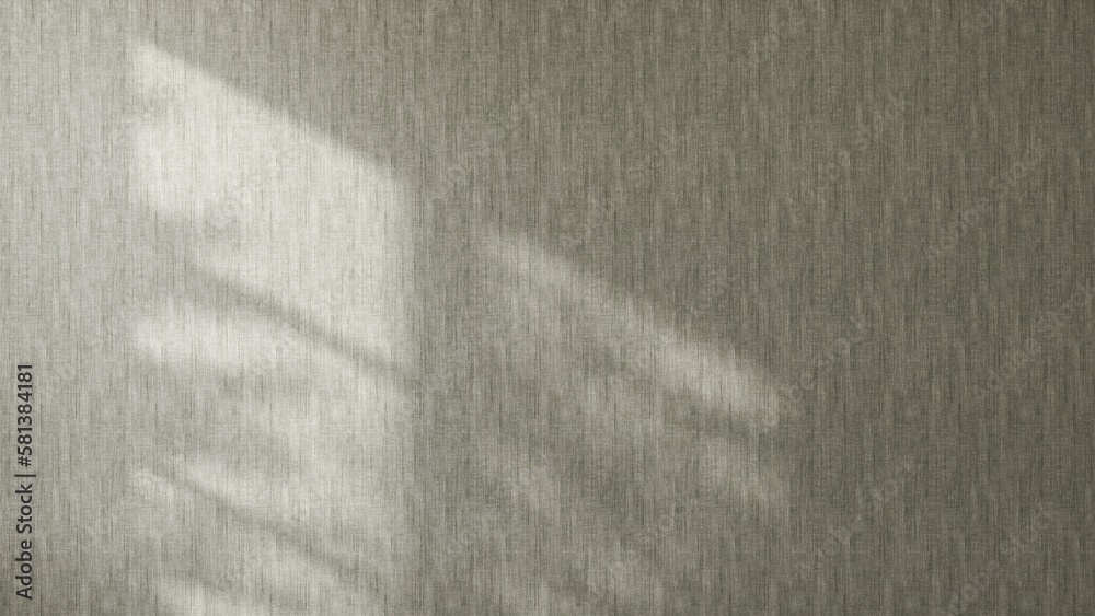 Beautiful sunlight, shadow of window, leaf foliage on blank sage green ...