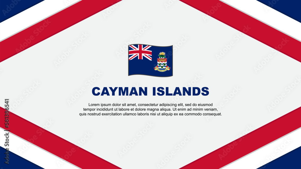 Cayman Islands Flag Abstract Background Design Template. Cayman Islands ...