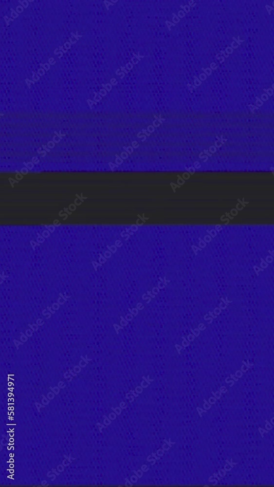 Vertical video. Analog glitch static noise. VHS distortion. Blue black ...