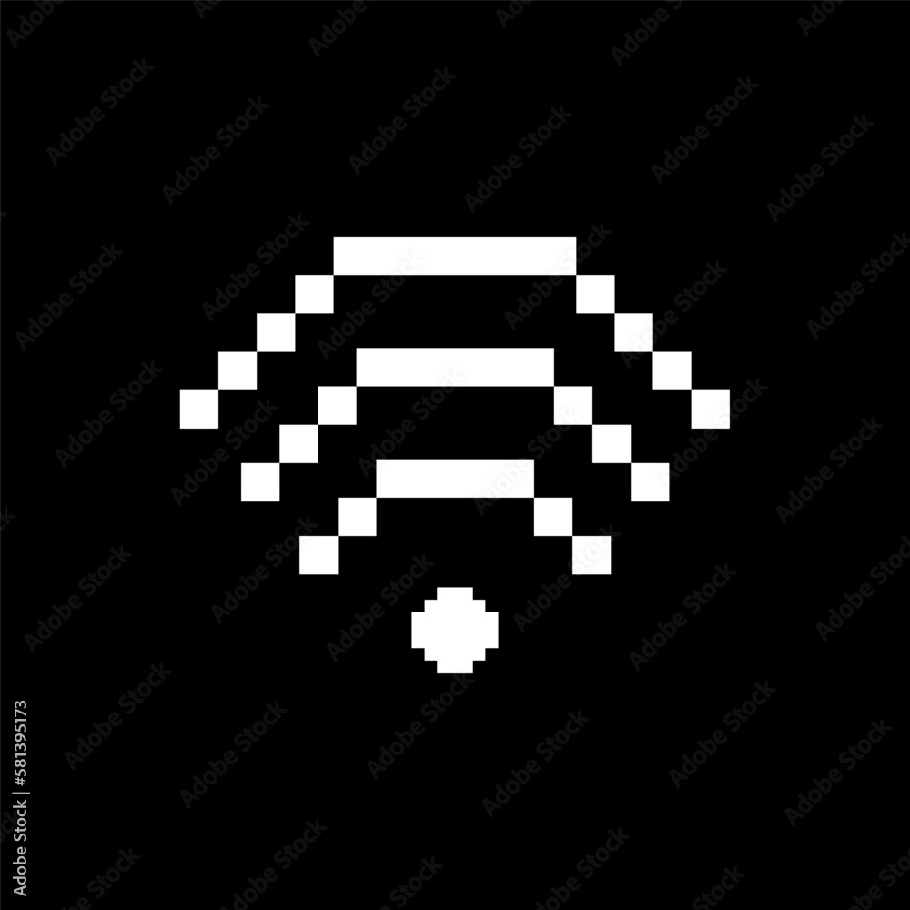vector wifi logo on black background, vector logo icon Stock Vector ...