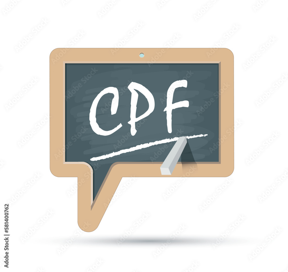 CPF - compte personnel de formation Stock Vector | Adobe Stock
