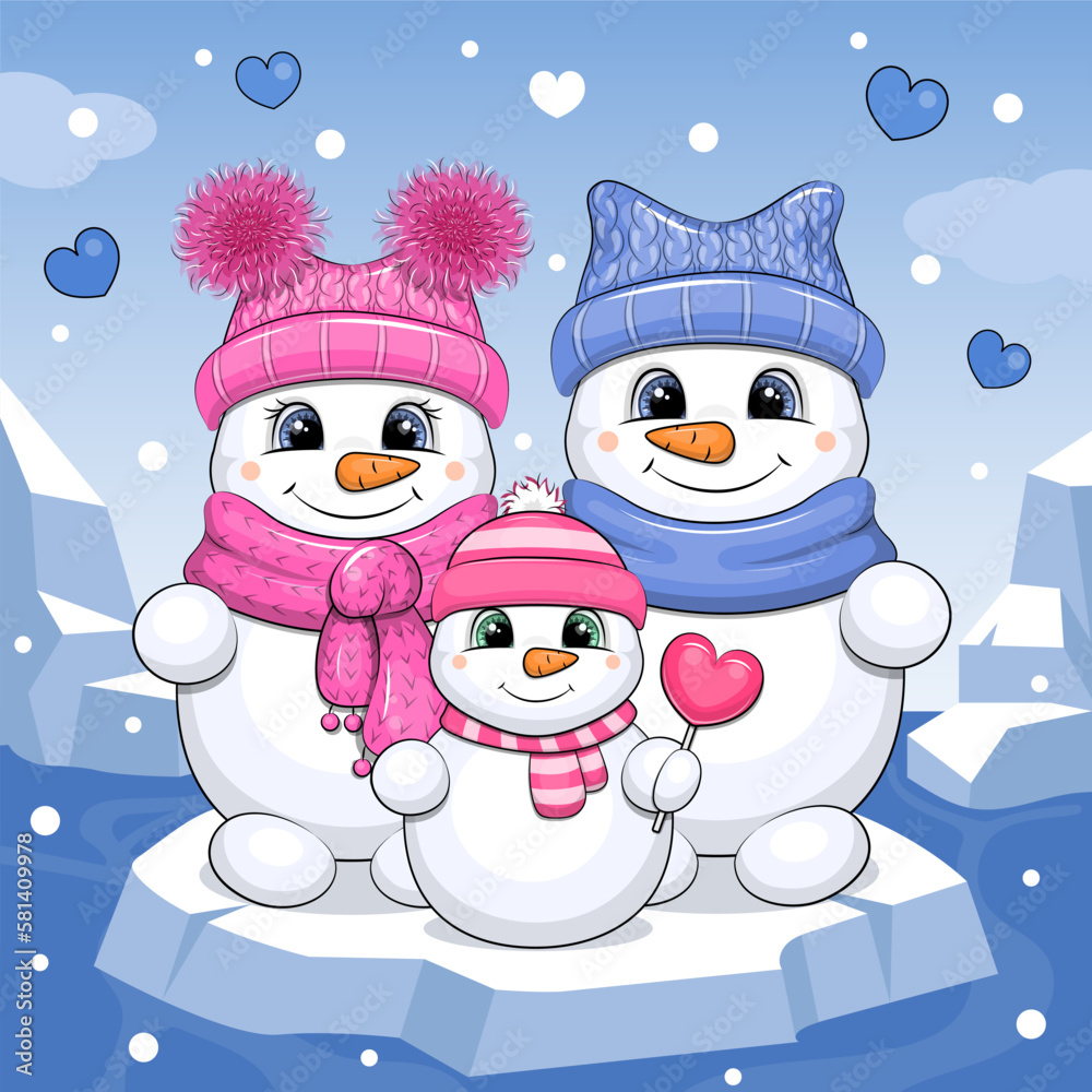 Snowman Family Clip Art