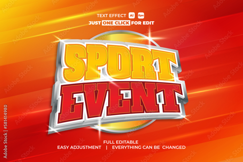 Poster Sport Event Vector Text Effect Editable – Wall Art | UkPosters