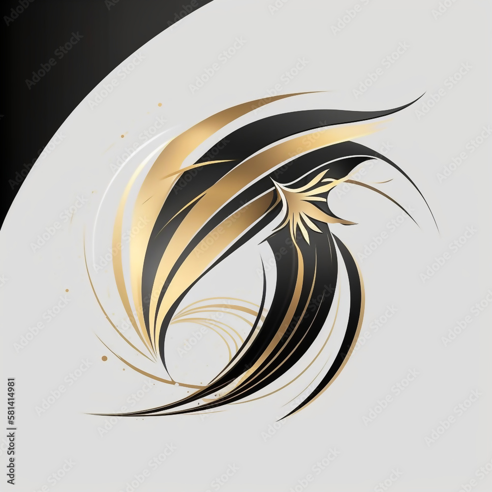 Shooting star or meteorite logo design. AI generated. Flat sparkling ...