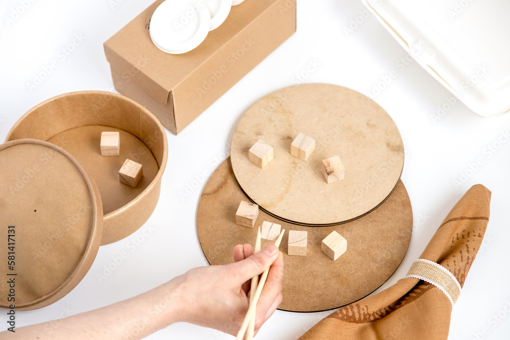 Concept image that exemplifies the use of recycled material in food ...