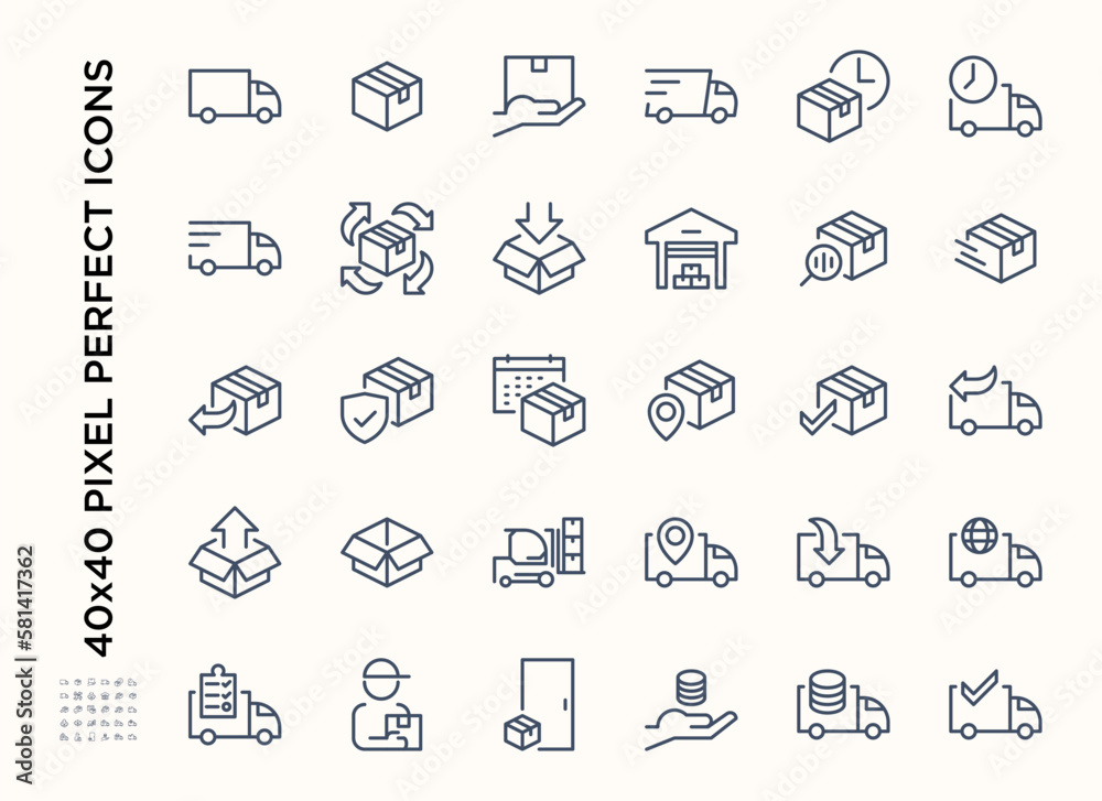 Simple set of Delivery service icon set. Contains such Icons as ...