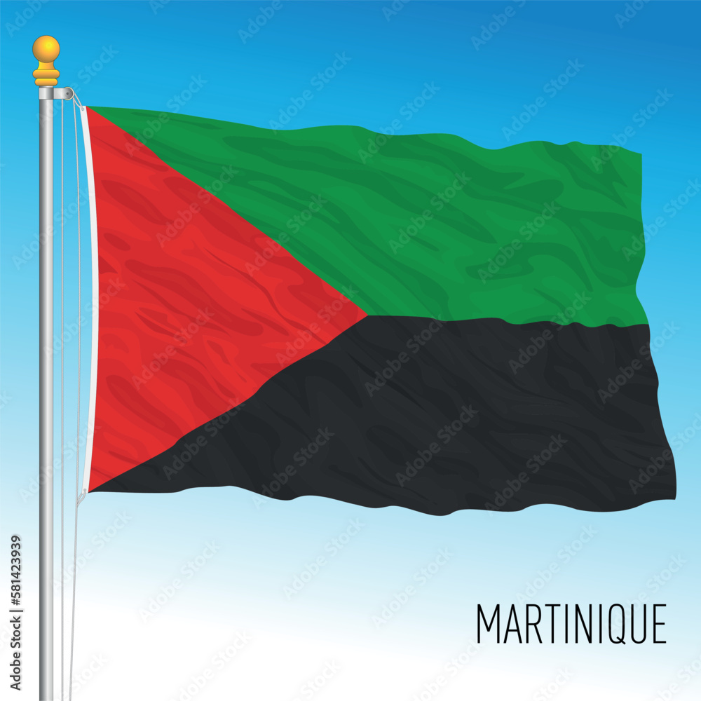 New Martinique flag 2023, south america, vector illustration Stock Vector | Adobe Stock