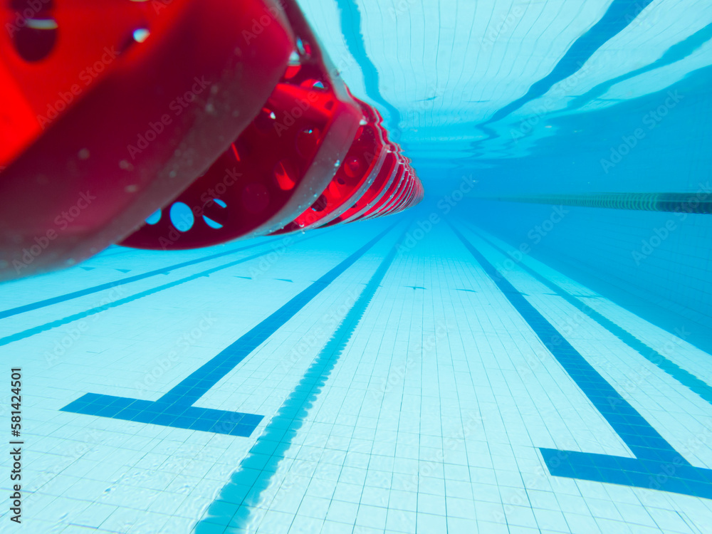 Under the water background.No body and clear transparent swimming pool ...