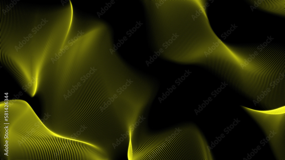 Abstract Trapcode Form Digital Particle Wave And Lights Background Abstract Technology Wave