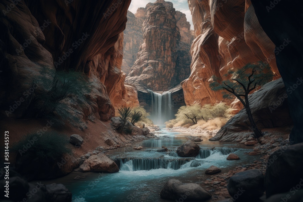 Discover the unrivaled beauty of a hyper-detailed waterfall oasis in ...