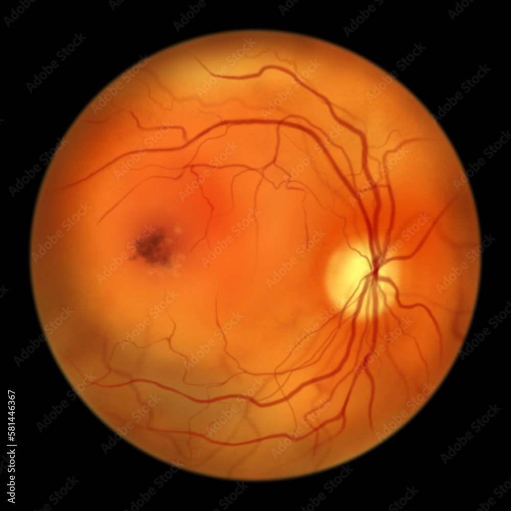 Poster Best vitelliform macular dystrophy, Atrophic stage, retinal ...