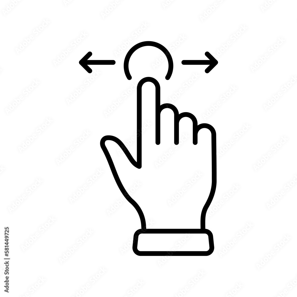 Swipe Gesture of Computer Mouse. Pointer Finger Black Line Icon. Cursor ... Swipe Gesture of Computer Mouse. Pointer Finger Black Line Icon. Cursor ...
