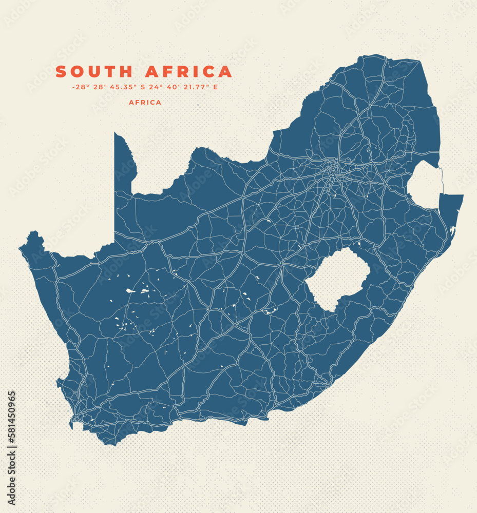 South Africa Map vector illustration poster and flyer Stock Vector ...