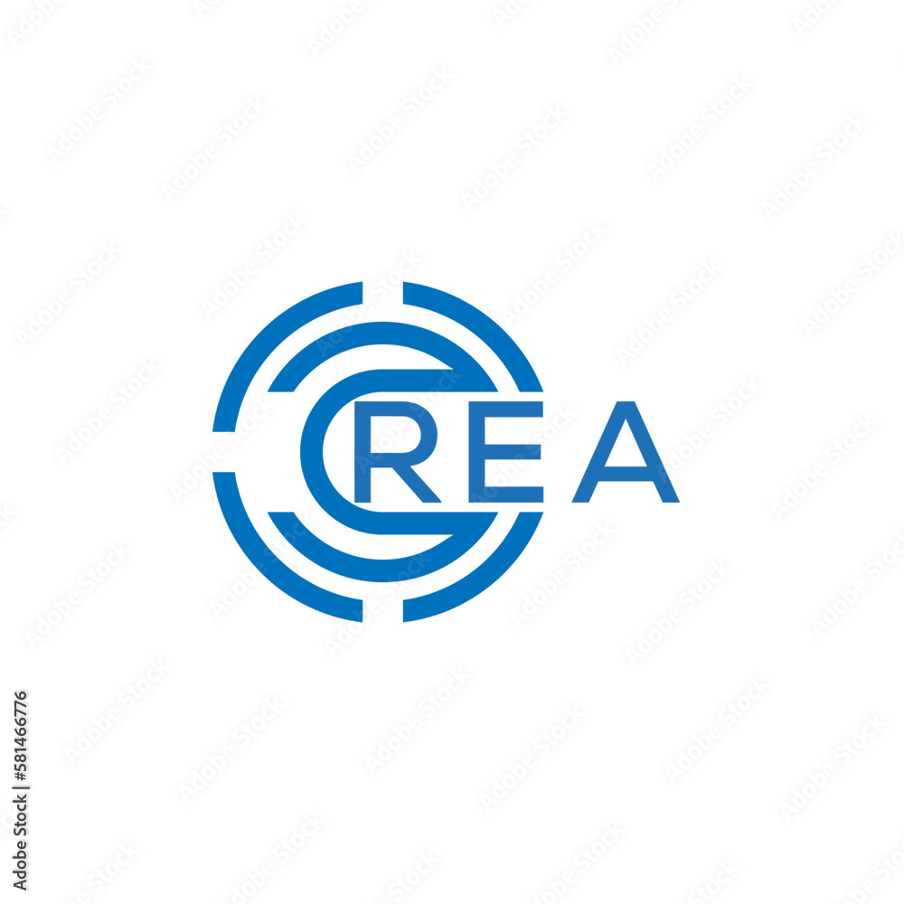 REA letter logo design. REA creative initial letter logo concept. REA ...