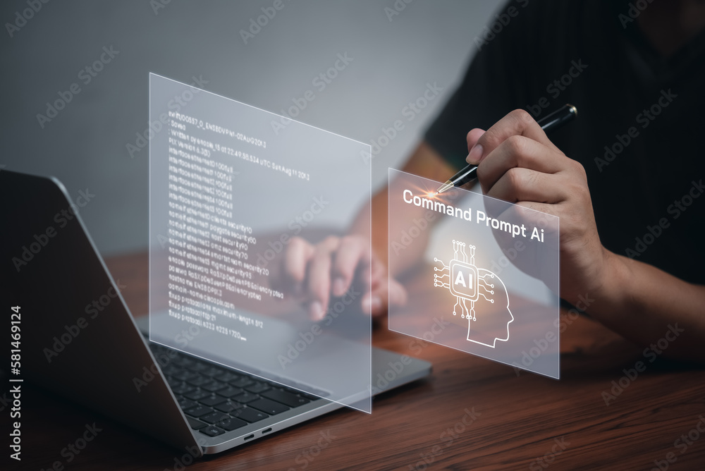 Command Prompt AI interface and machine learning language processing ...