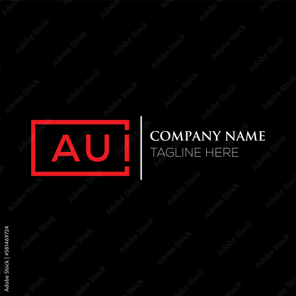 AUI letter logo design on black background. AUI creative initials ...