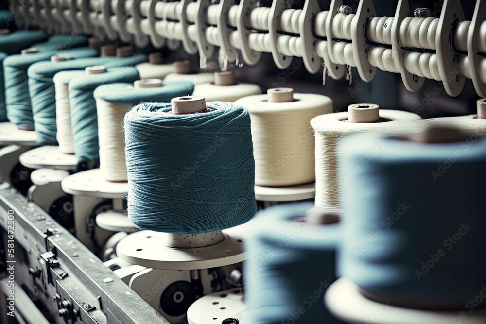 production of clothing and fabrics from cotton coil with threads ...