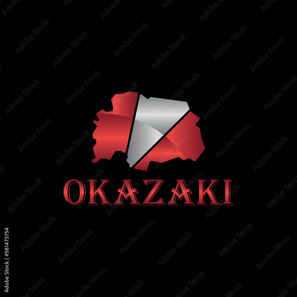 Map of okazaki city japan geometric design Stock Vector | Adobe Stock