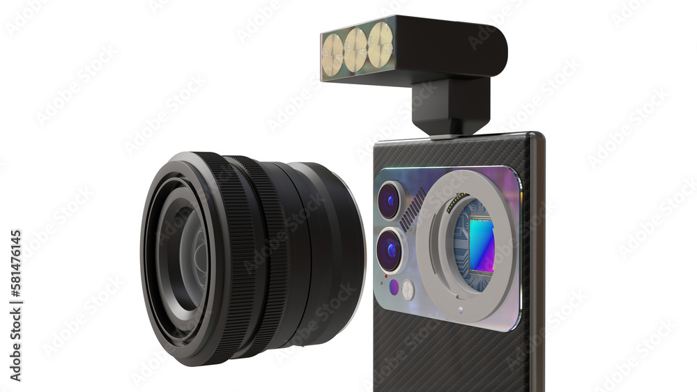 Future Smartphone Concept Illustration. This high-quality, detailed 3D ...