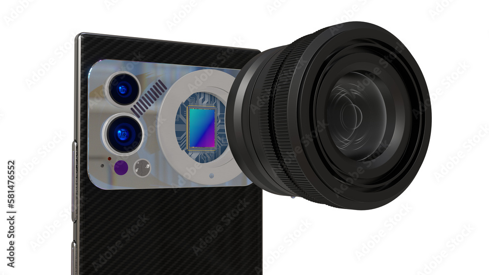 Future Smartphone Concept Illustration. This high-quality, detailed 3D ...