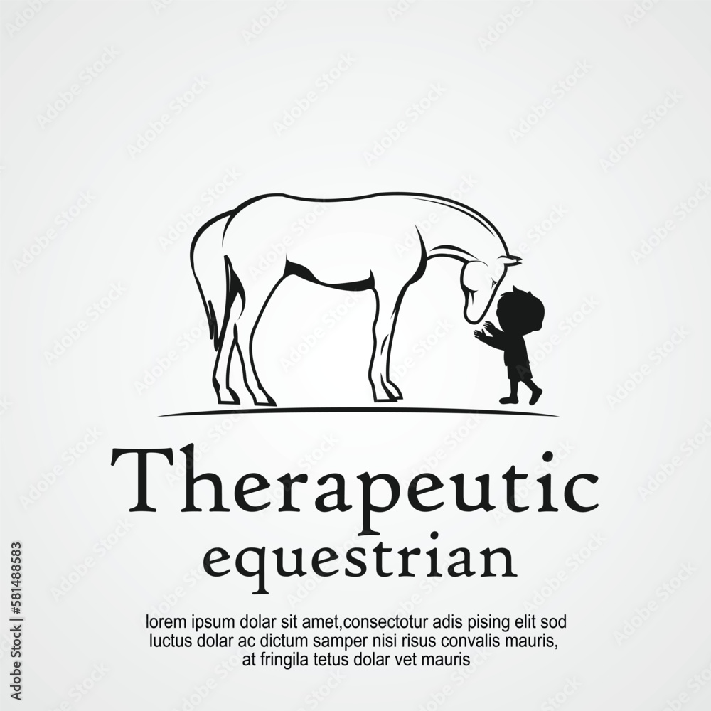 The equine horse therapeutic logo design Stock Vector | Adobe Stock