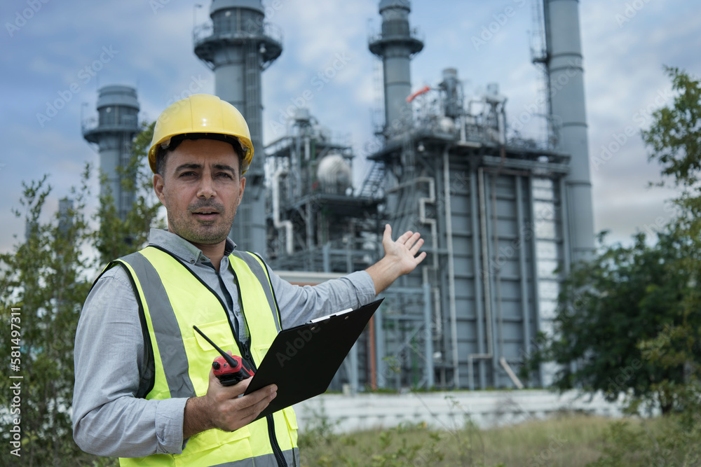 engineer at work in site. workers at work. industrial workers at work ...