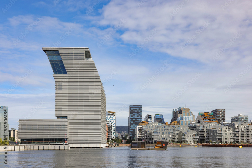 Oslo skyline modern city architecture buildings in new Bjorvika ,Oslo ...