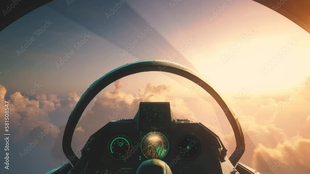 The video captures the breathtaking view from the cockpit of a military ...