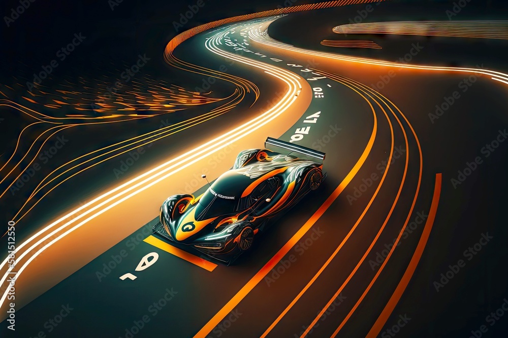 sports car racing track for motorsport high-speed competitions ...