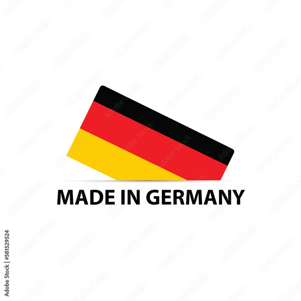Made in Germany vector logo and Germany flags logo design Stock Vector ...