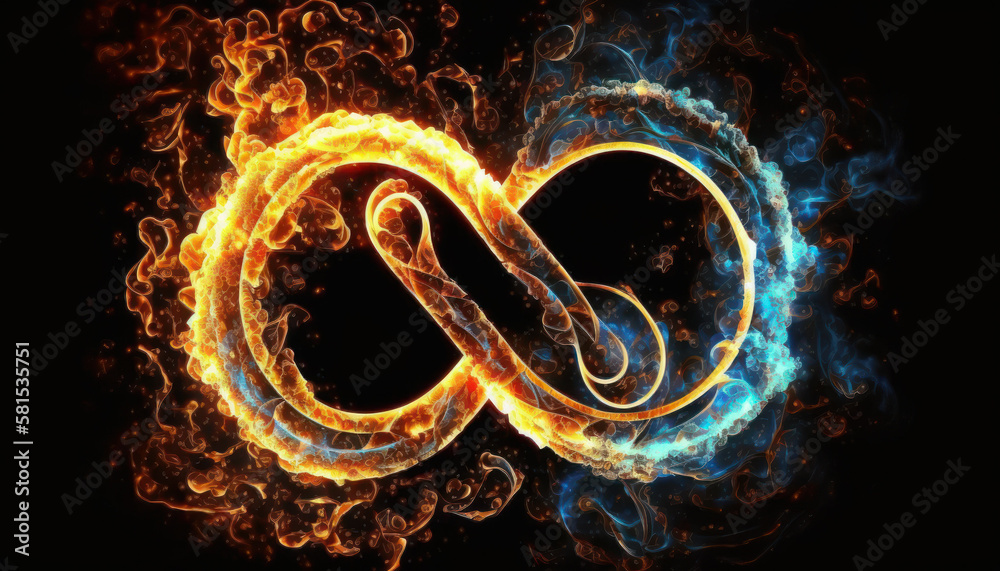 fire infinity forever endless symbol sign Generative AI, Generativ, KI ...