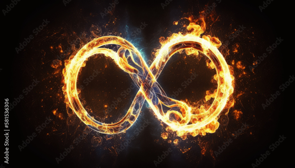 fire infinity forever endless symbol sign Generative AI, Generativ, KI ...