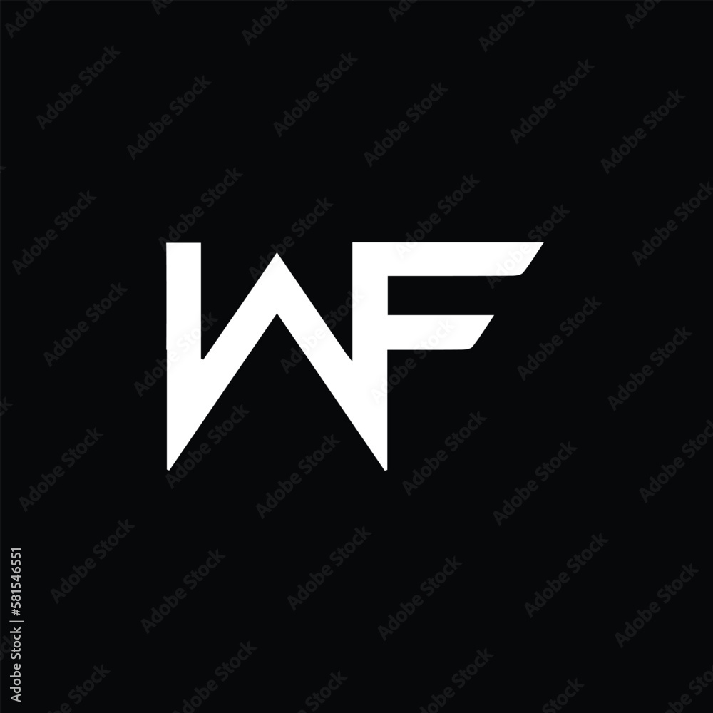 WF WF Logo Design, Creative Minimal Letter WF WF Monogram Stock Vector ...