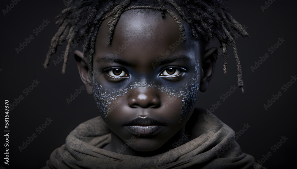 African Tribal Face Painting Stock Illustration | Adobe Stock