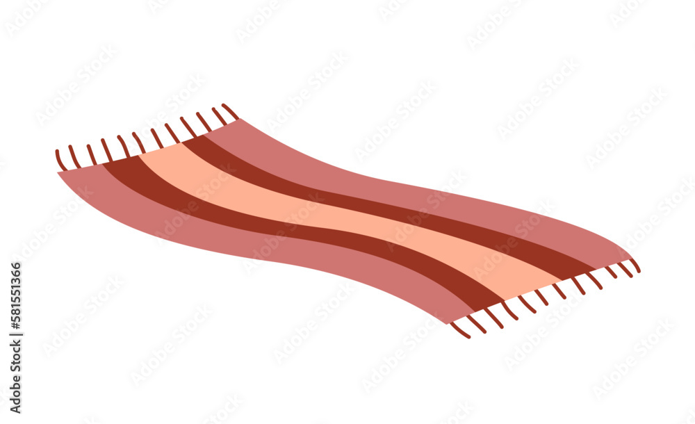 Cartoon wool carpet. Sticker with traditional Persian rug with stripes ...