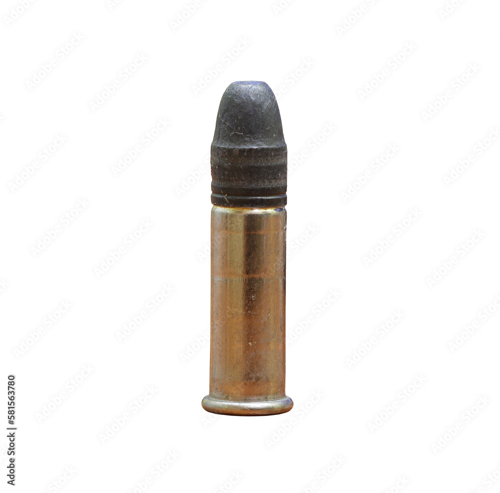 22 lr caliber bullet on transparent background Stock Photo | Adobe Stock