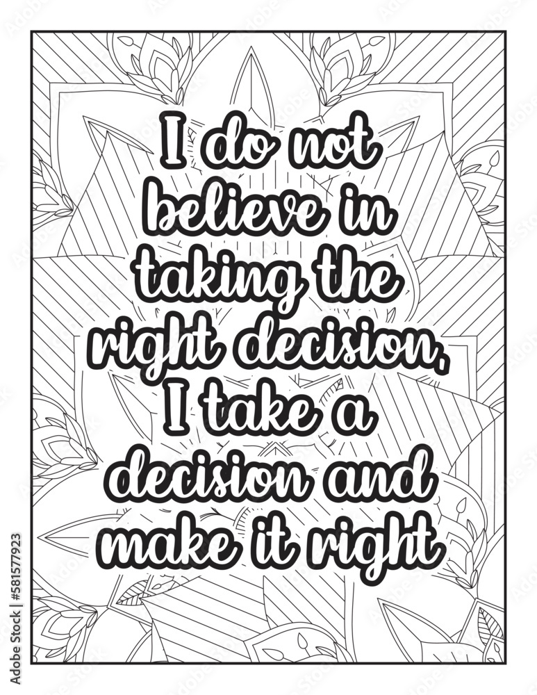 Affirmative quotes coloring page. Positive quotes coloring page ...