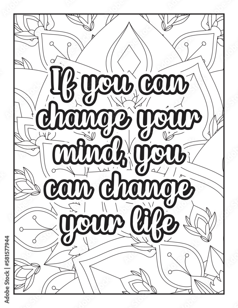Affirmative quotes coloring page. Positive quotes coloring page ...