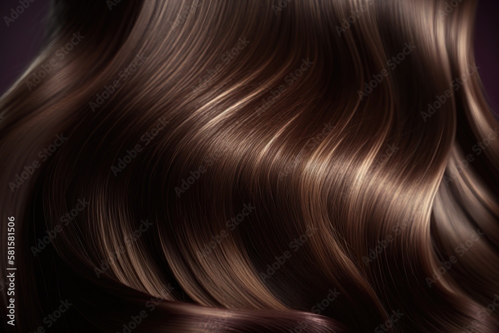 Beautiful healthy shiny hair texture with highlighted golden streaks ...