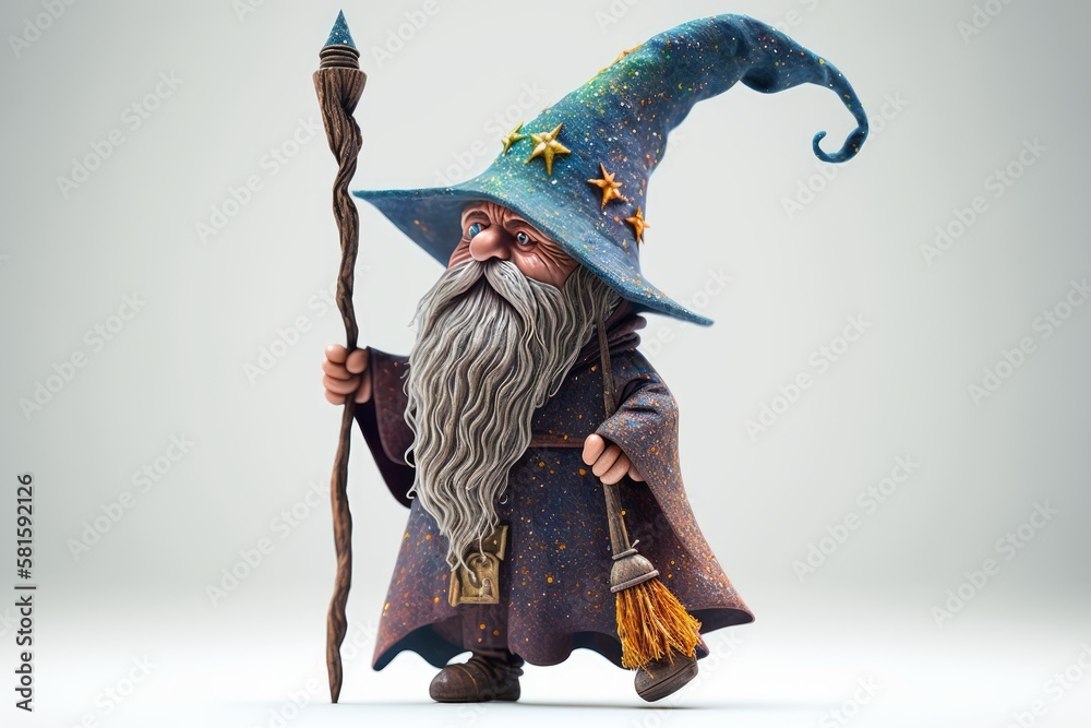 Hyper-detailed Whimsical Wizard in Ultra-Wide Angle Photography: A High ...