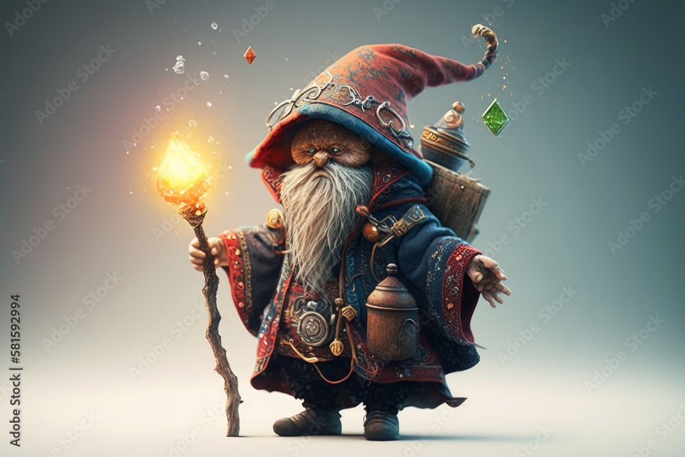 Fantasy Art: Insane Details of Whimsical Wizard Statue, Sword-Wielding ...