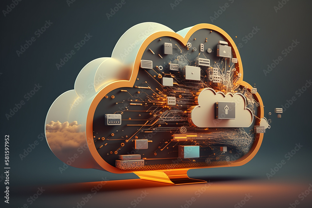 Futuristic business network concept. Hi-tech cloud connection ... Futuristic business network concept. Hi-tech cloud connection ...