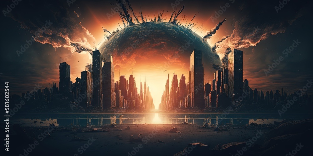 The dystopian backdrop suggests an extinction-level event leading to ...