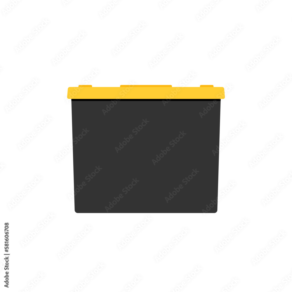 Storage Box, Storage Boxes, Stack of Black and Yellow Moving Box ...