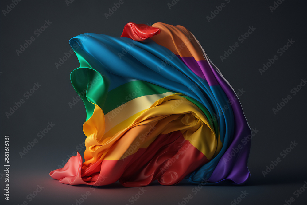 The beauty of the rainbow flag's bold and striking effect in a render ...