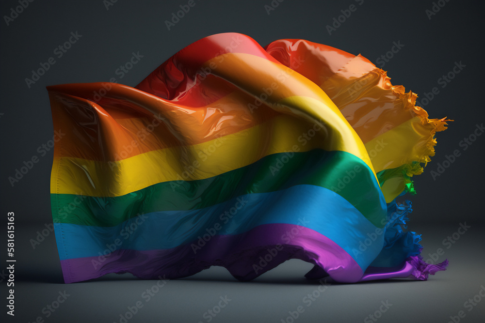 The rainbow flag as a symbol of love and inclusivity in an illustration ...