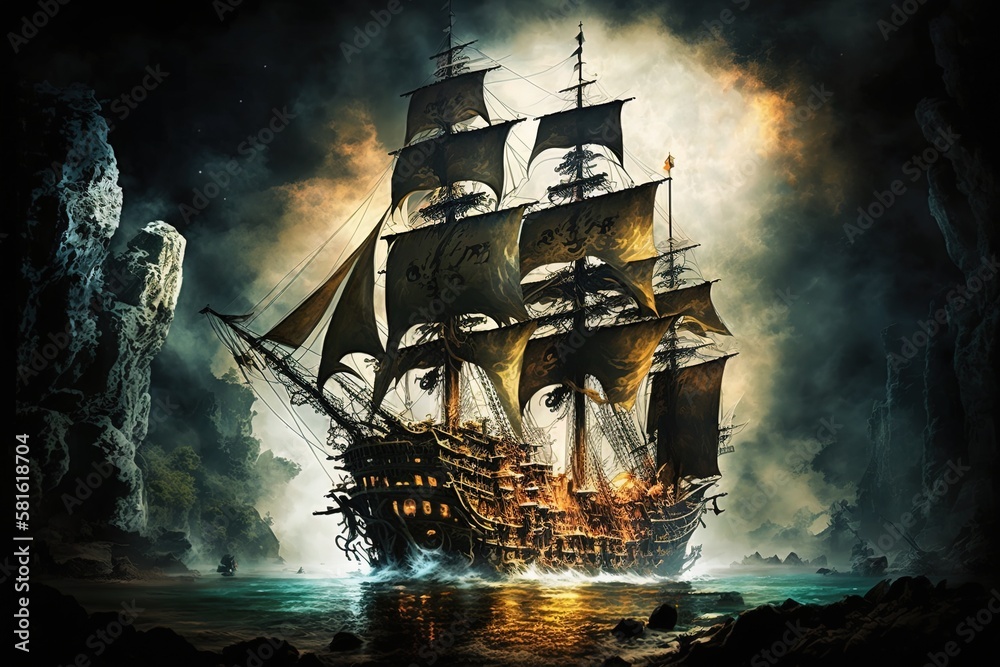 The Dreaded Pirate Galleon - An Alluring Evocation of Terror on the ...