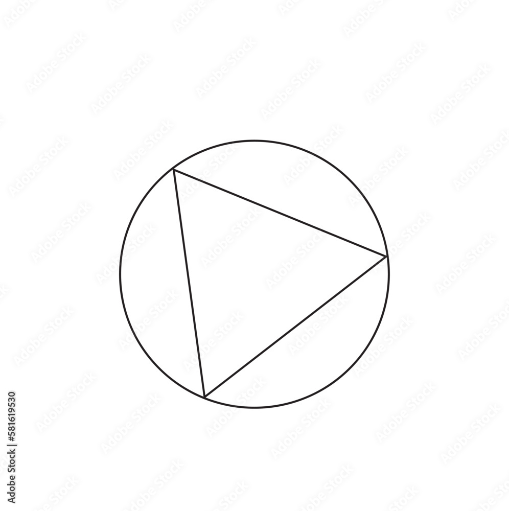 Poster geometric shapes, visual aid, poster, didactic material, a right ...