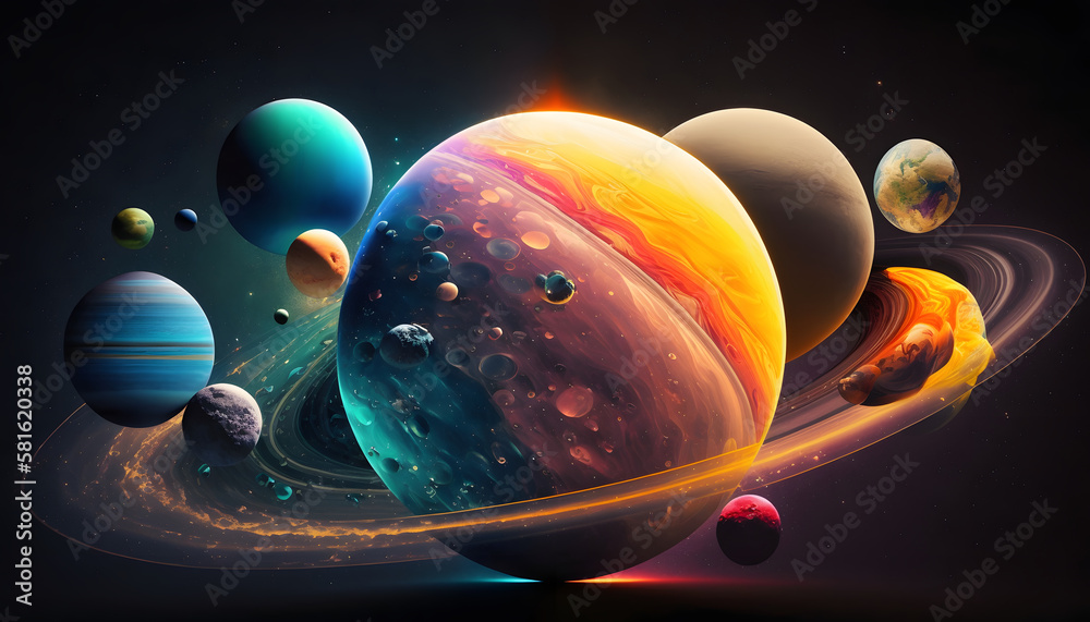 Solar system planets around the scientific sun information, Oil ...